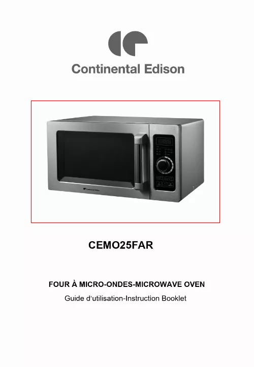 Pièces détachées four micro-onde CONTINENTAL EDISON CEMO25FAR Trouver une solution à un problème ...